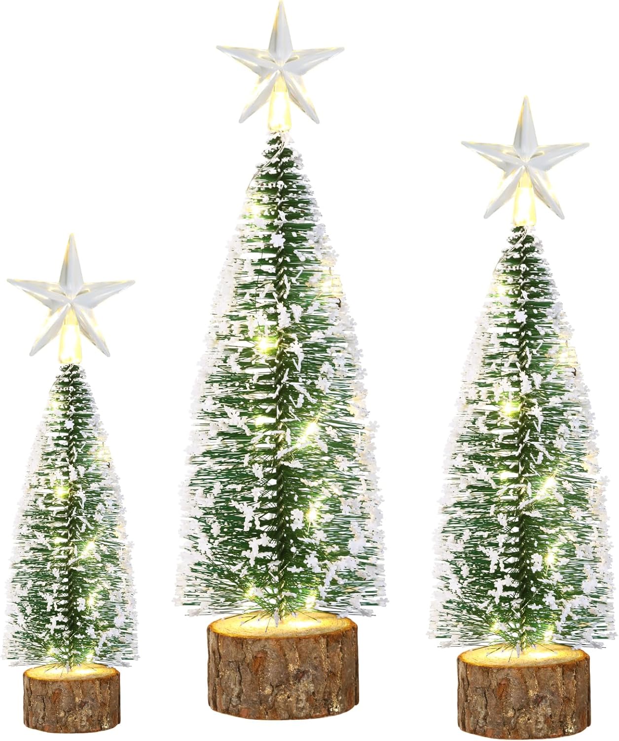 Amazon.com: Celltestria 3Pcs Mini Christmas Tree for Table Decor Little ...