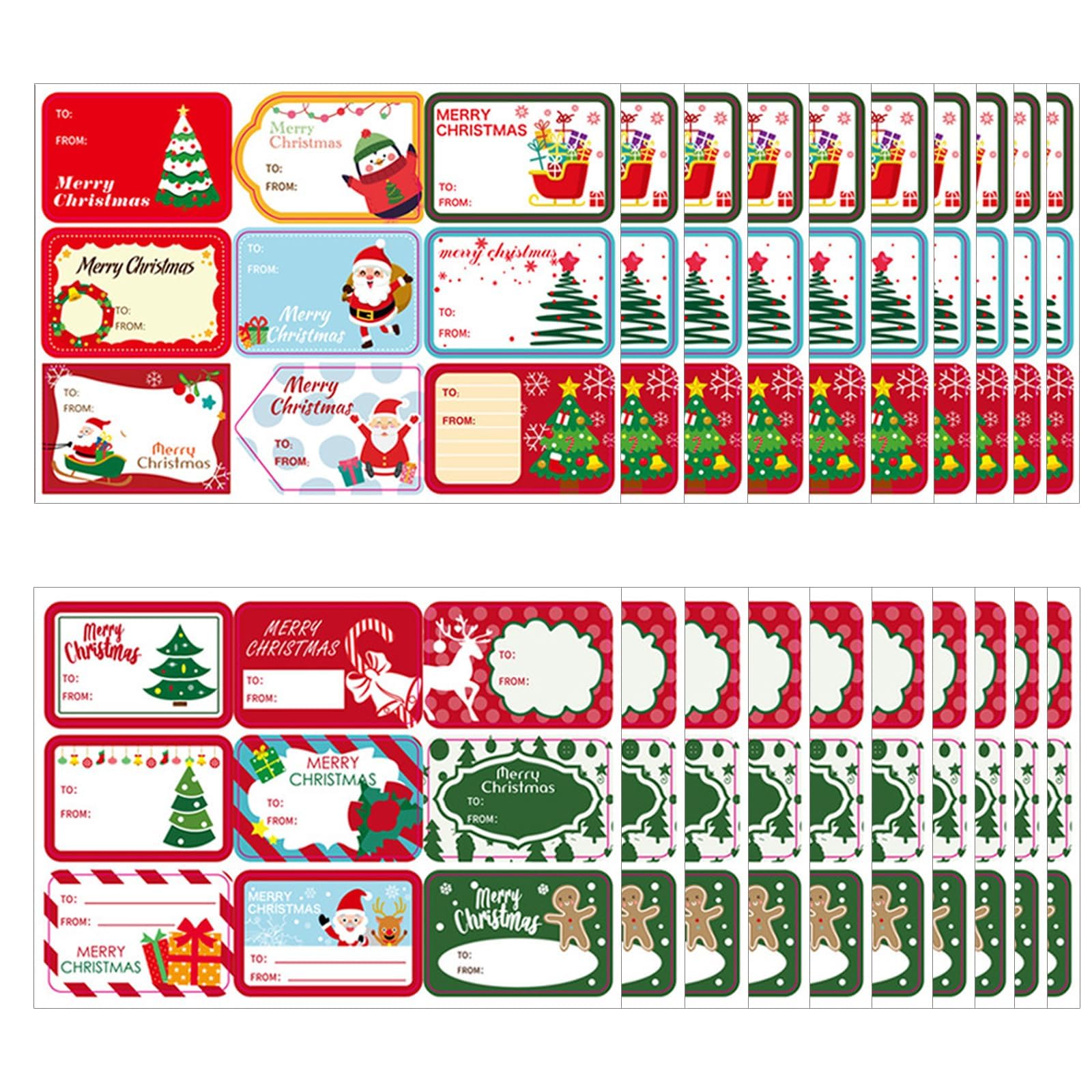 180 Pcs Christmas Tags, Christmas Labels, Christmas Labels Stickers ...