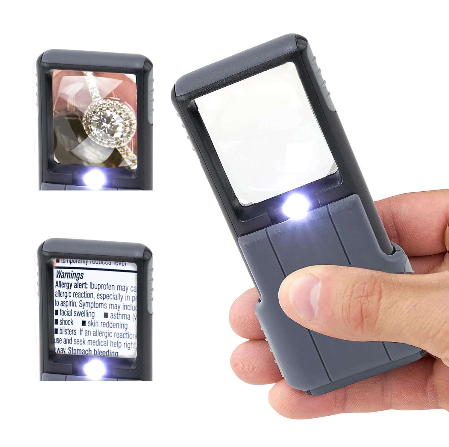 Carson® 5x MiniBrite LED Lighted Slide-Out Aspheric Magnifier with ...