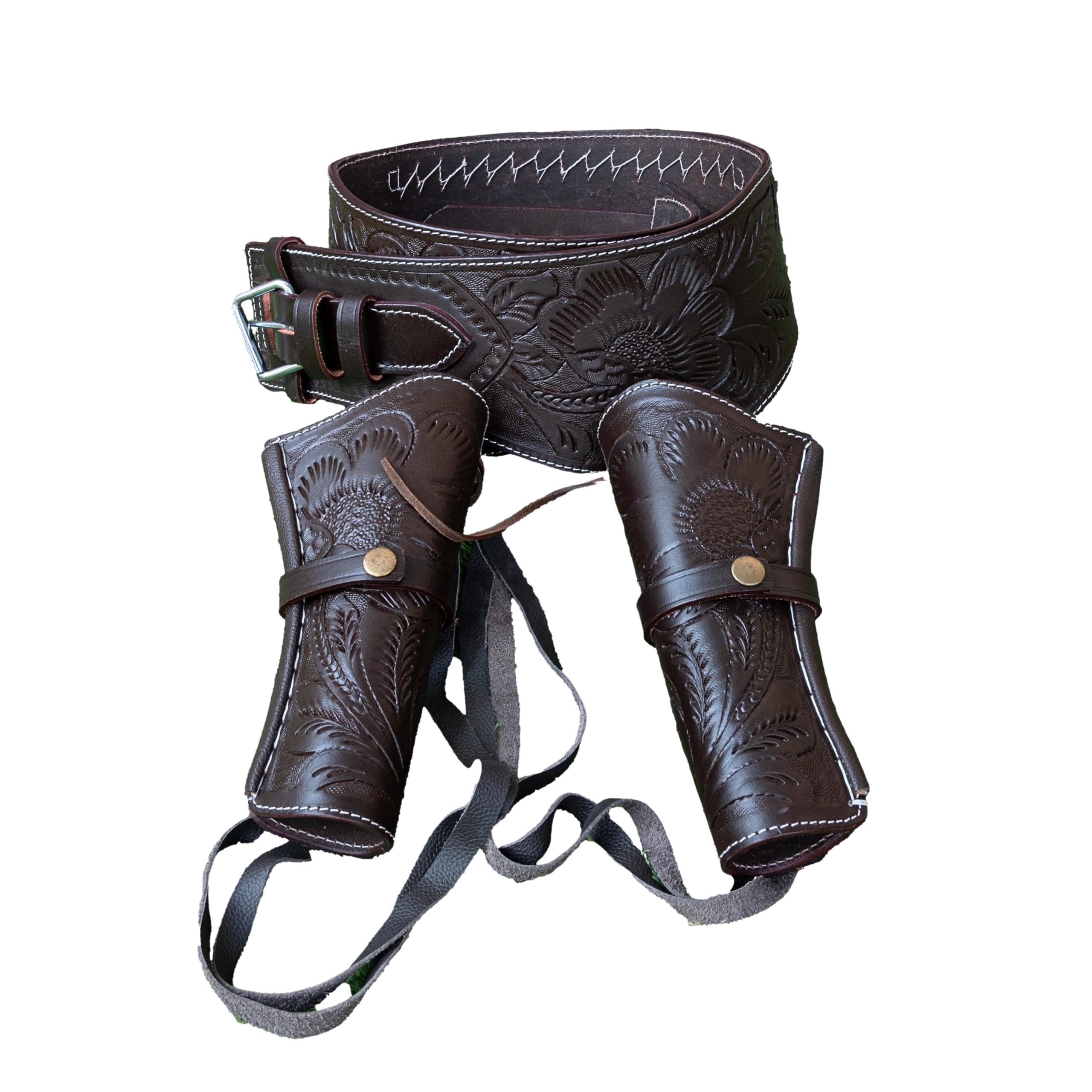 Amazon.com : Hulara Full Grain DD Harness Buff Leather Western Gun ...
