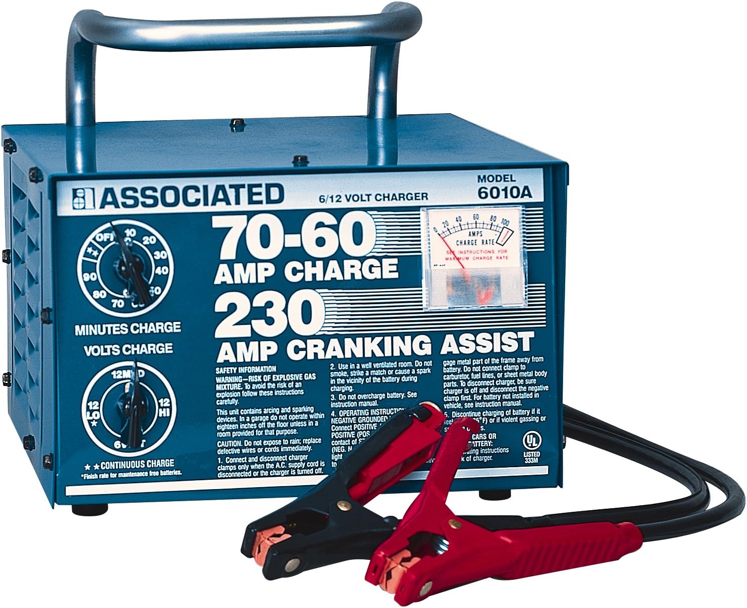 Amazon.com: Associated Equipment 3055A Atec Battery Charger, 6/12V 10 ...