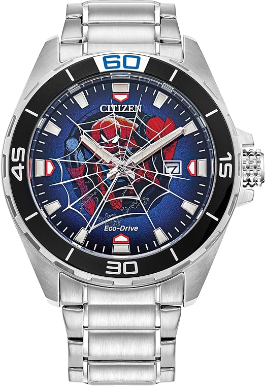 Amazon.com: Citizen Men's Eco-Drive Marvel Spider Man Watch in ...