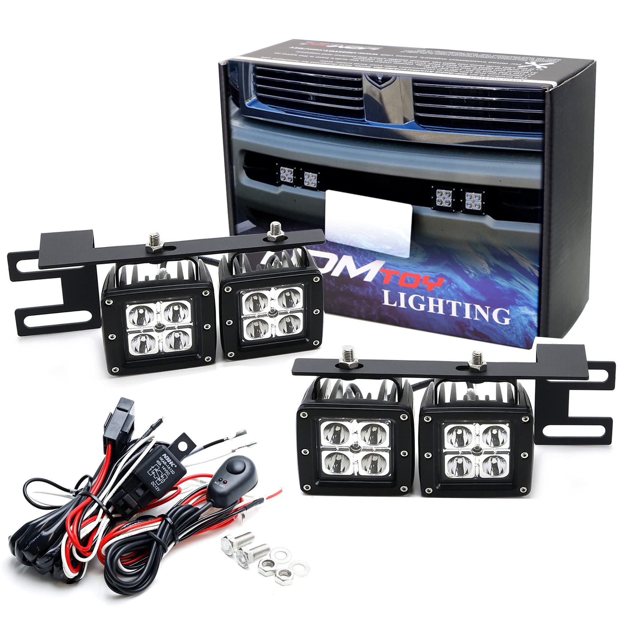 Ijdmtoy Dual Led Pod Light Fog Lamp Kit Compatible 2010 | Desertcart INDIA