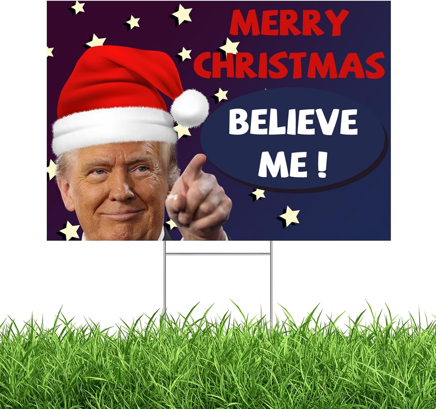 Amazon.com : Trump Sign,Funny Merry Christmas 2025 Yard Sign with H ...
