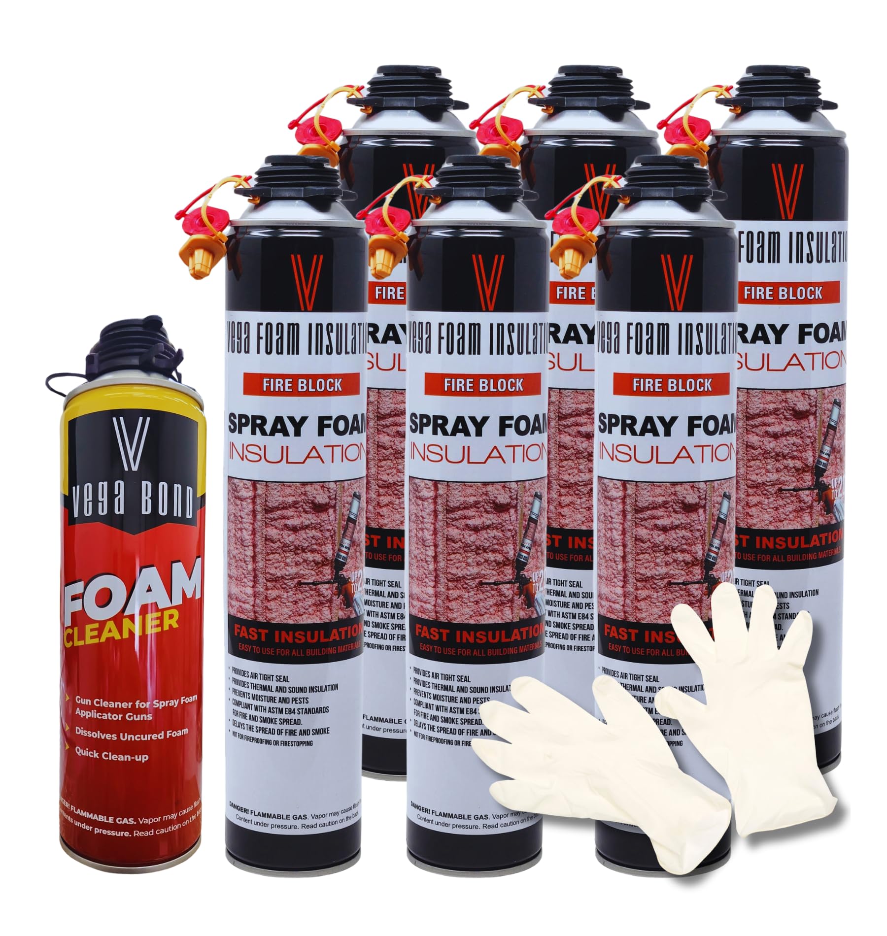 Vega Foam Fire Block Spray Foam Insulation Kit. Closed Cell Foam ...