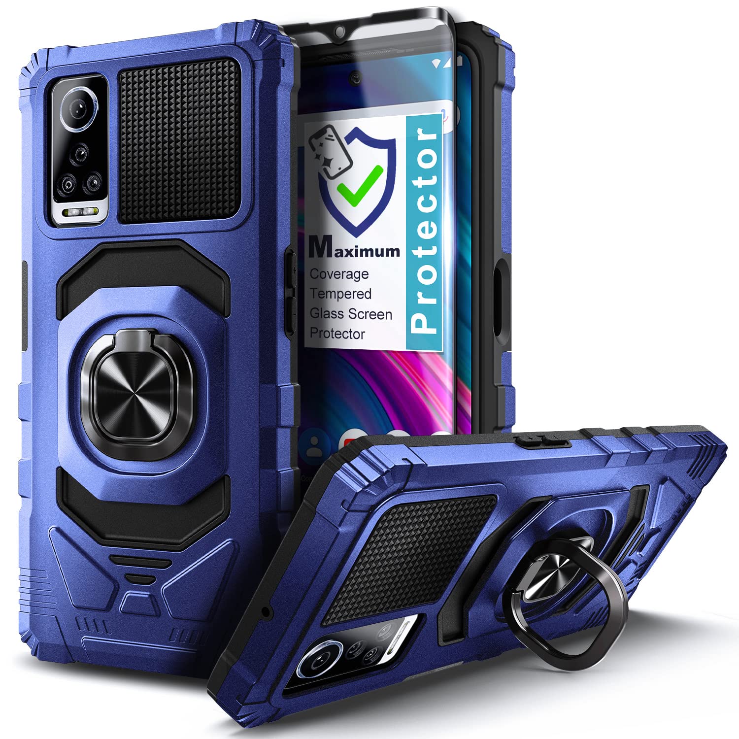 Amazon.com: NZND Case for BLU G91 Max with Tempered Glass Screen ...