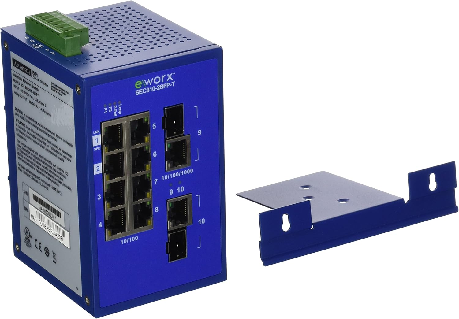Amazon.com: Industrial Ethernet Switch, Pkg Includes Din Rail Mount ...