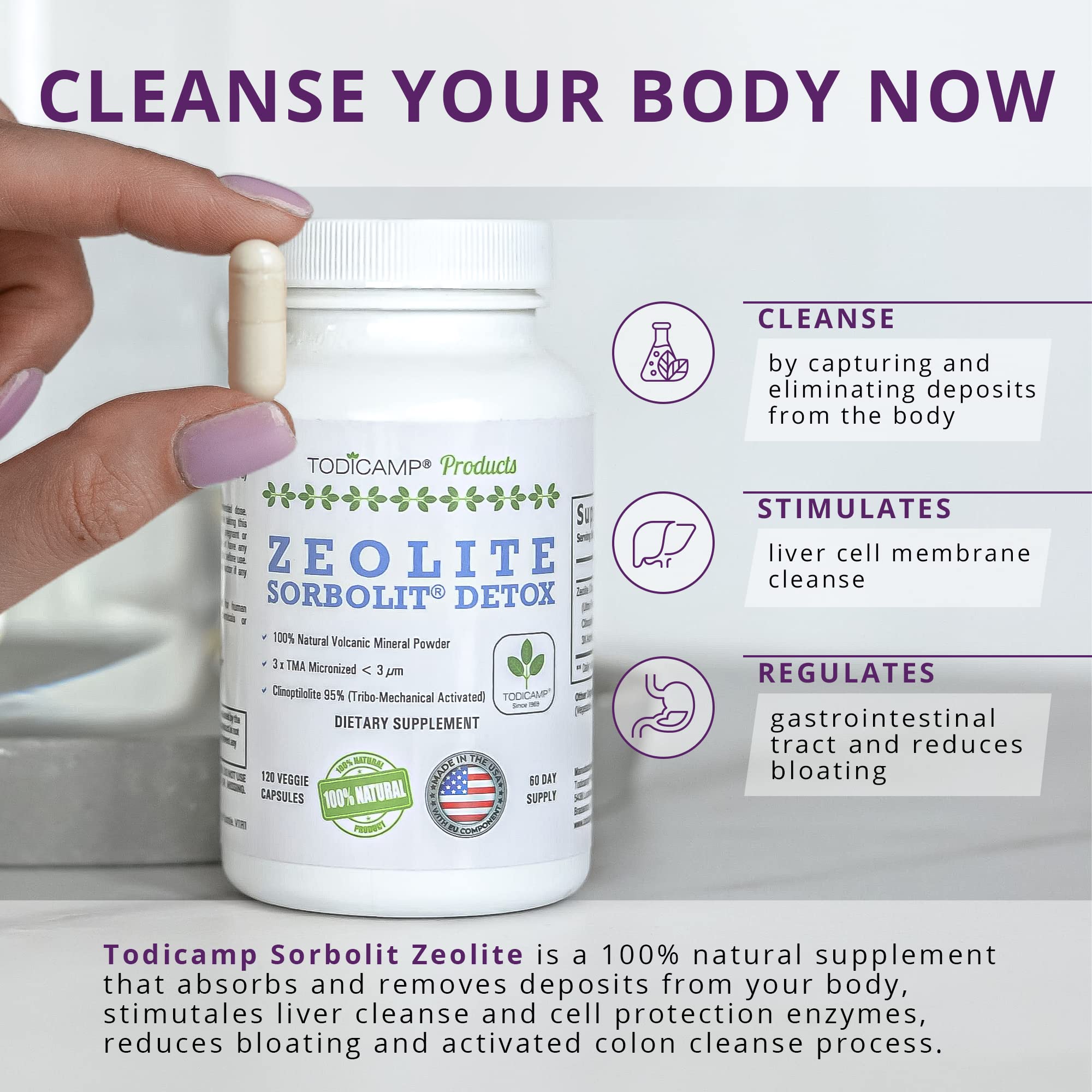 Snapklik.com : Zeolite Detox - Zeolite Capsules Sorbolit Ultra FINE 1-2 ...