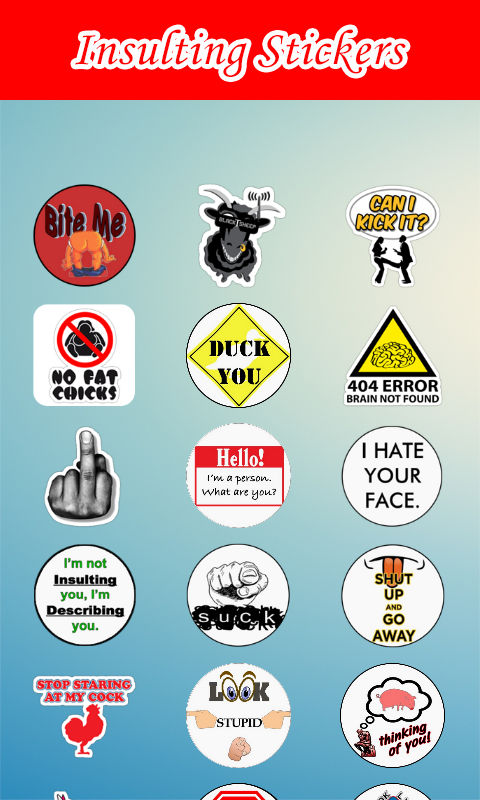 Insulting Chatting Stickers - App on Amazon Appstore