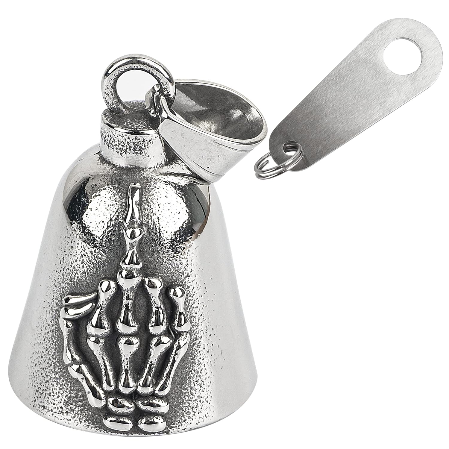 Omoojee Motorcycle Bell for Luck, Middle Finger Bell with Hanger, Drive ...