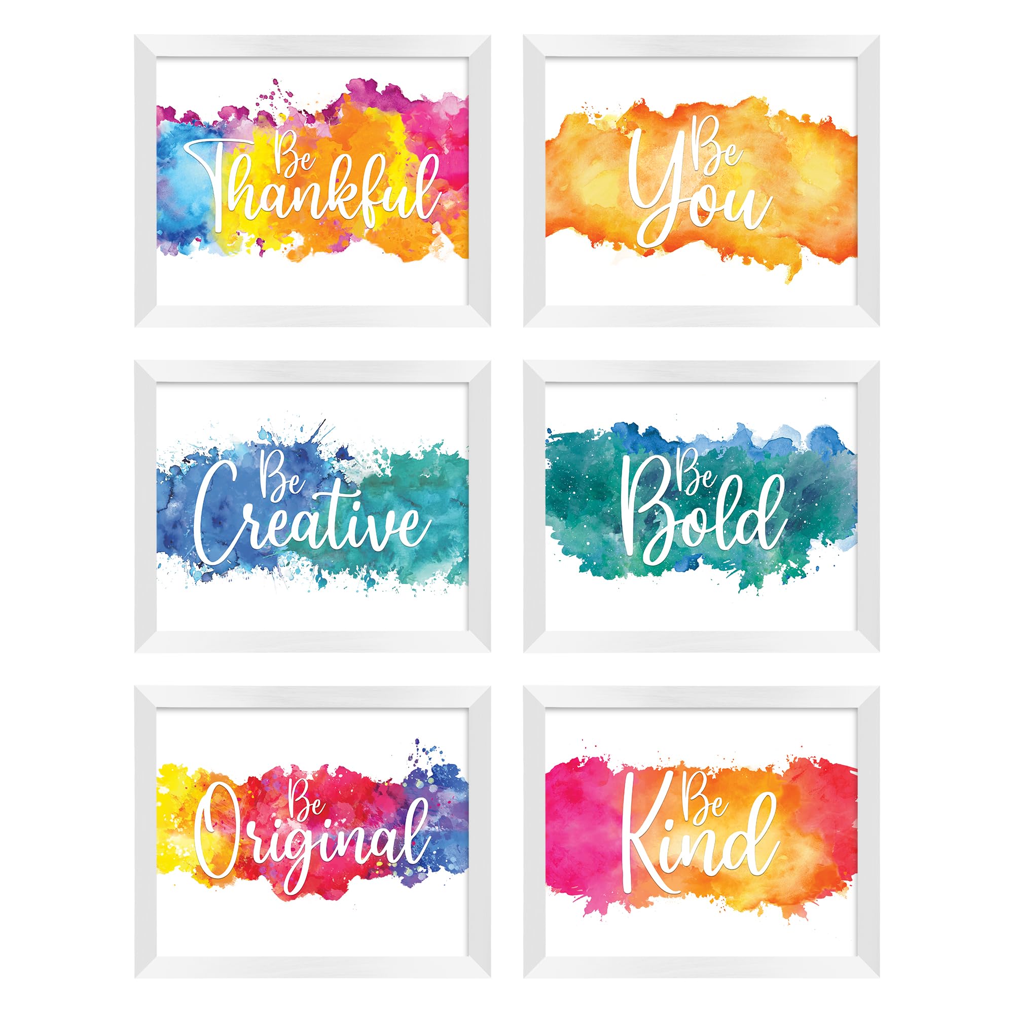 Amazon.com: L&O Goods Motivational Framed Posters | Set Of 6 ...