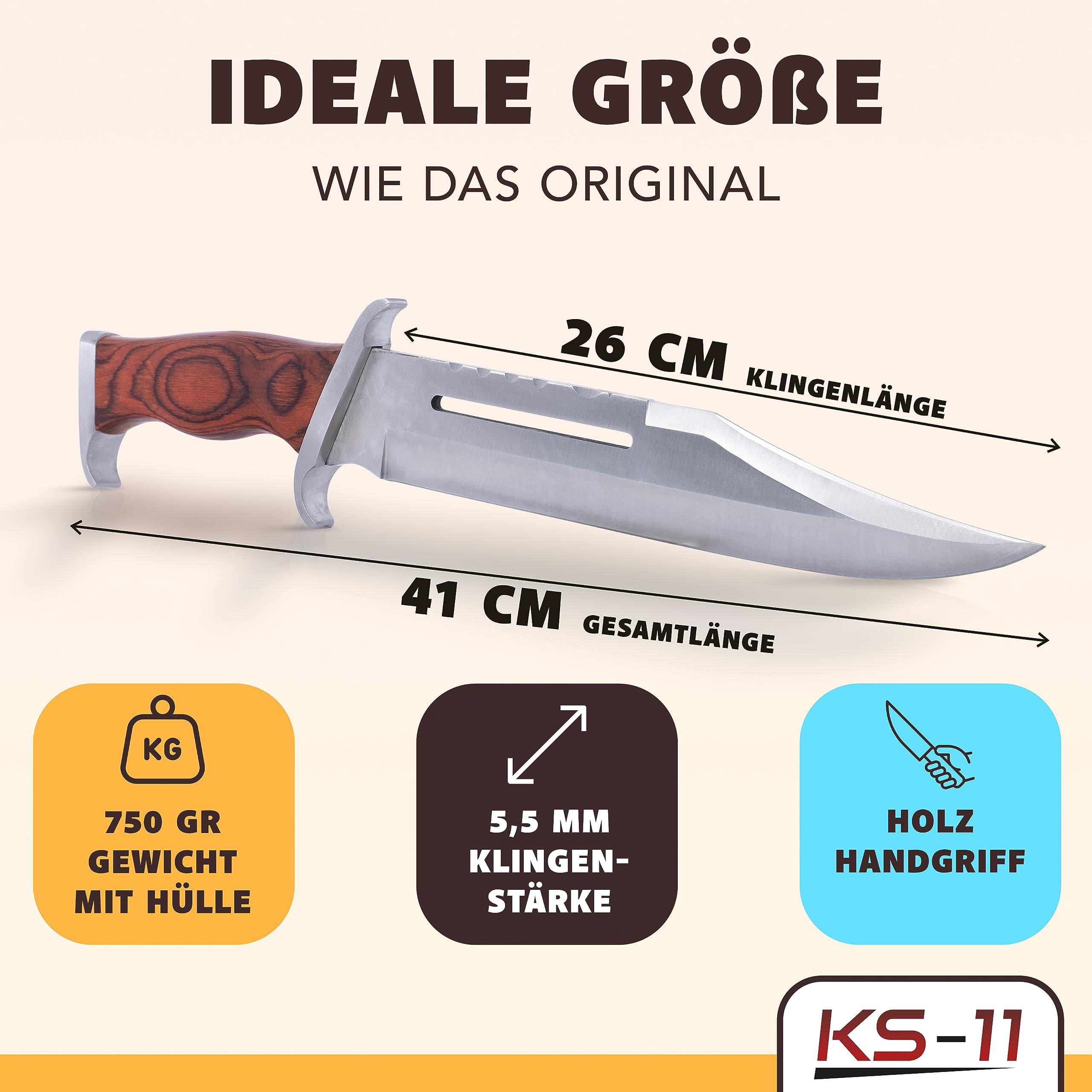 Faca Rambo 3 KS 11 Bärentöter Im Stil Von Rambo III Messer First