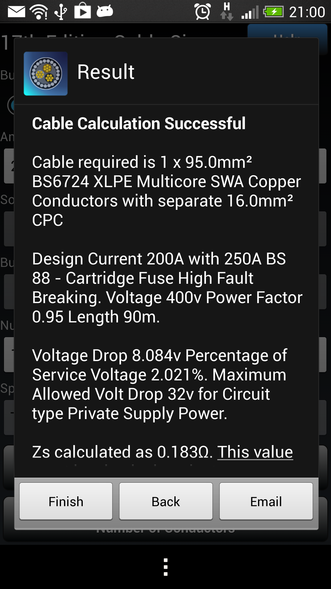 17th Edition Cable Sizer - App on Amazon Appstore
