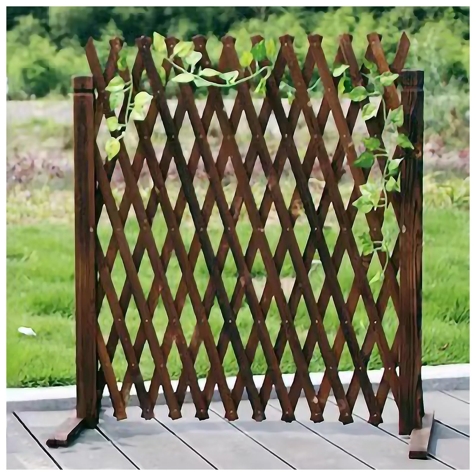 Accordion Gates LVLDAWA Solid Wood Expanding Fences, Retractable ...