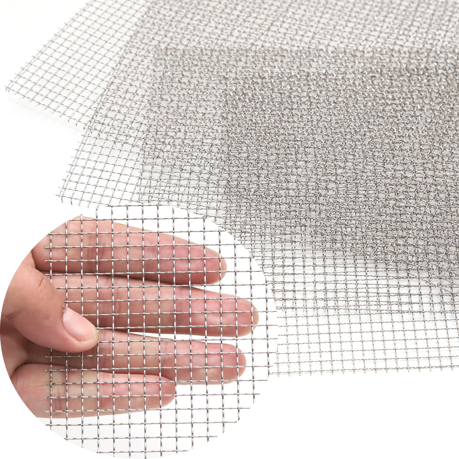 Amazon.com: Wire Mesh 5 Mesh, 4Pack 304 Stainless Steel Woven Wire Mesh ...