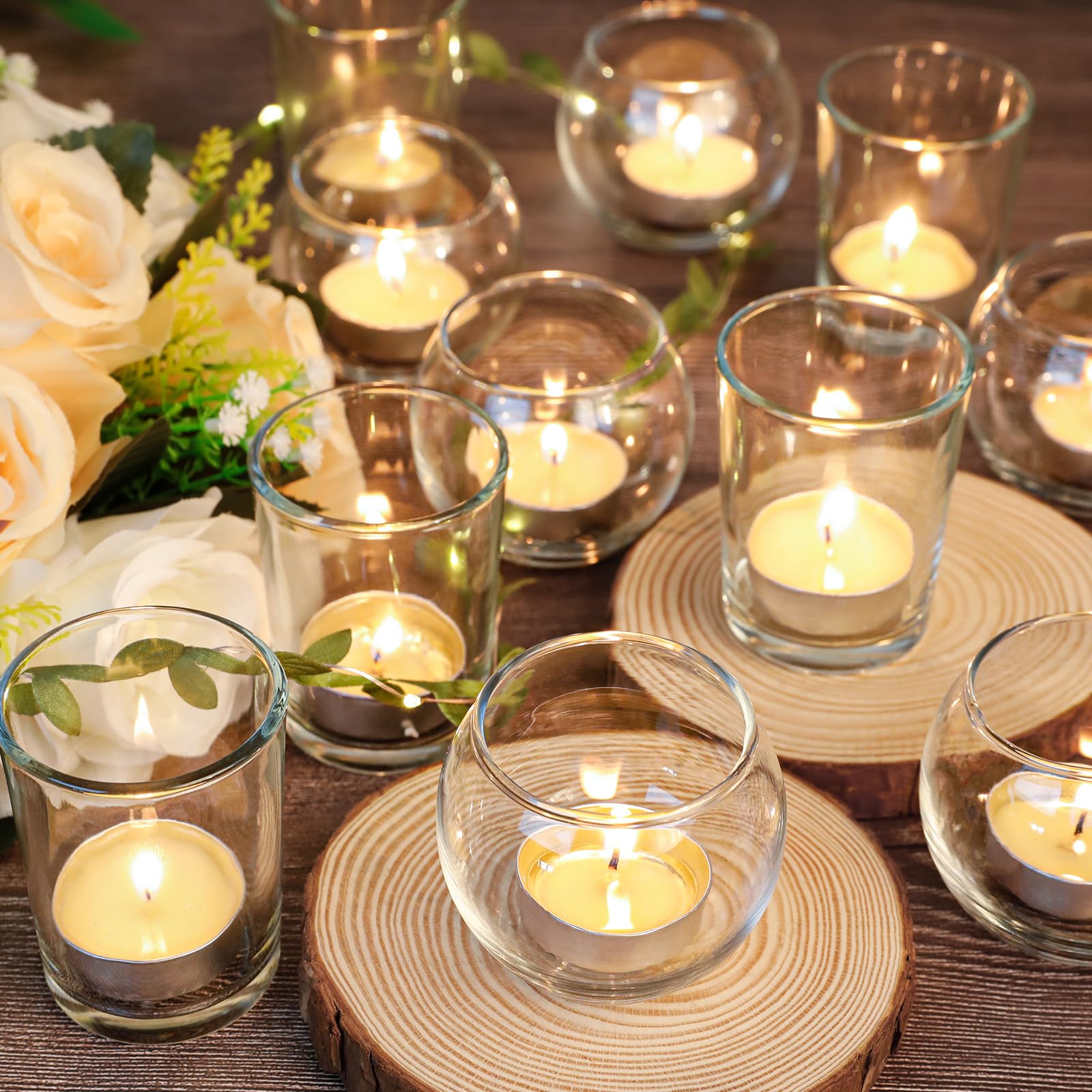 Clear Glass Votive Candle Holders Pure Source India Set Of 6 Glass