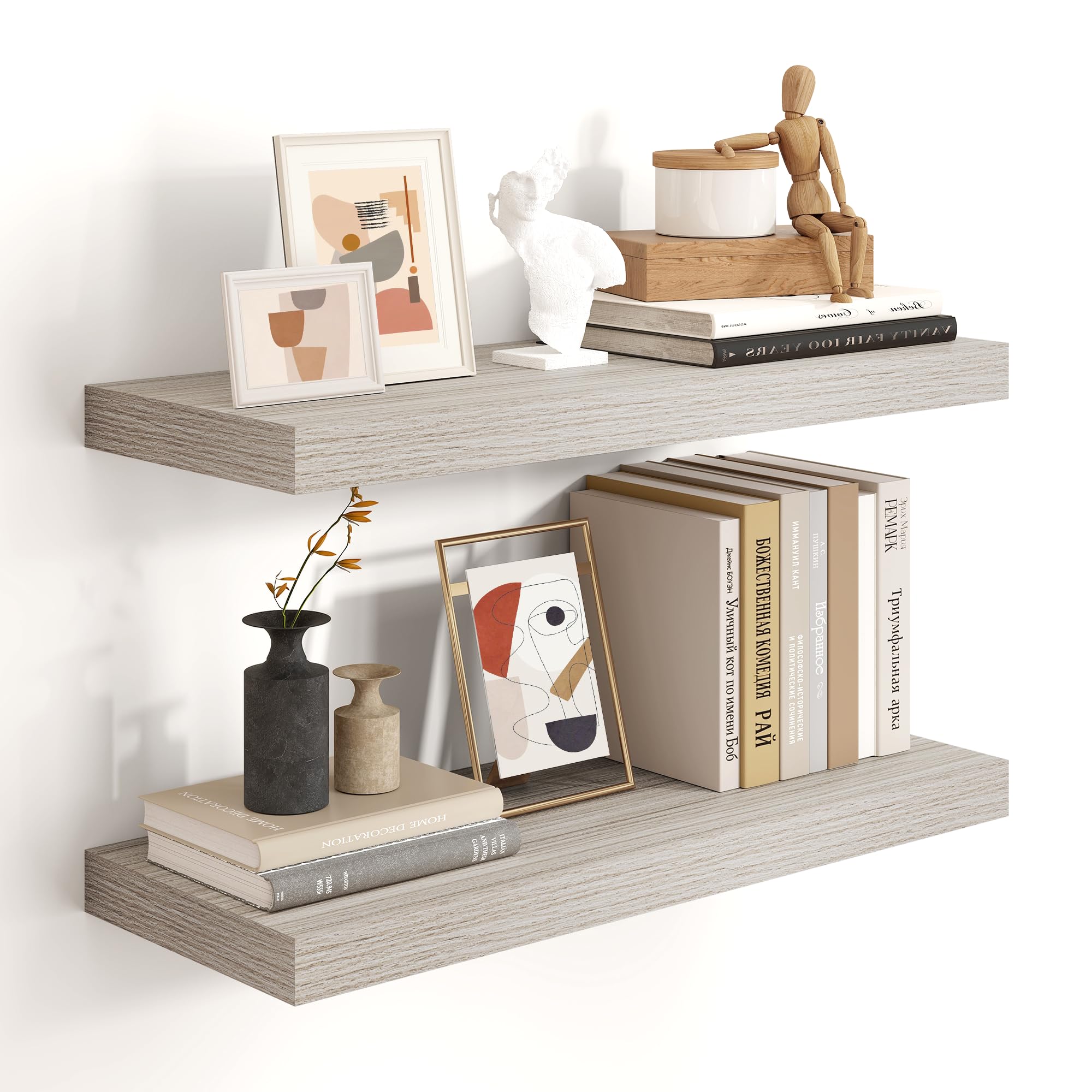 Amazon.com: Heimlove 9 inch deep Floating Shelves for Wall,Bathroom ...