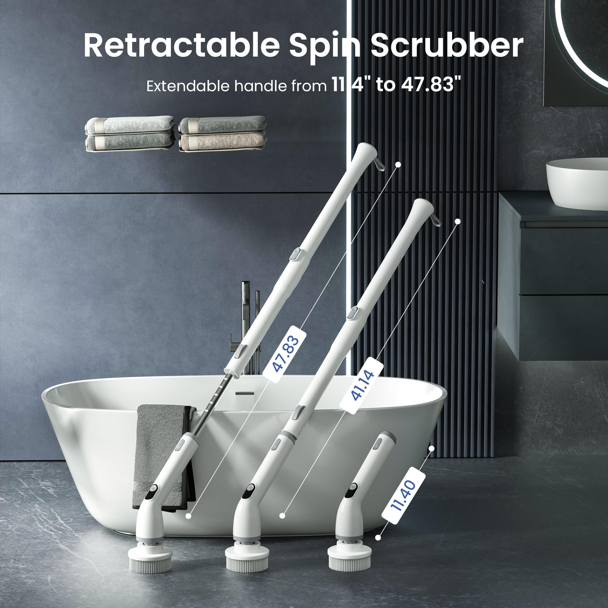 Snapklik.com : Keimi Electric Spin Scrubber, 2024 New Cordless Scrubber