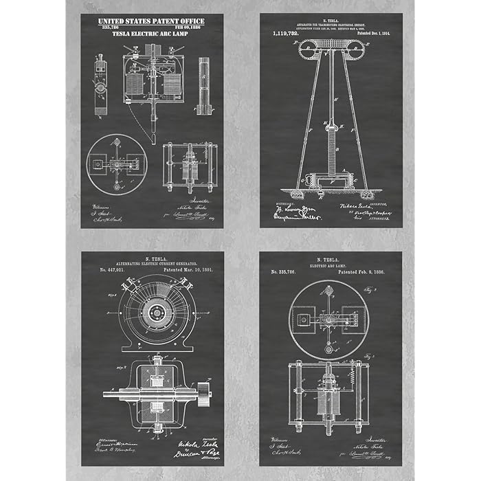 Buy Nikola Tesla Electric Arc Lamp, Tesla Coil and A/C Alternating ...