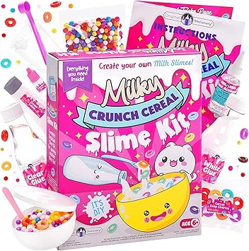 Amazon.com: Original Stationery Milky Cereal Crunchy Slime Kit, All in ...