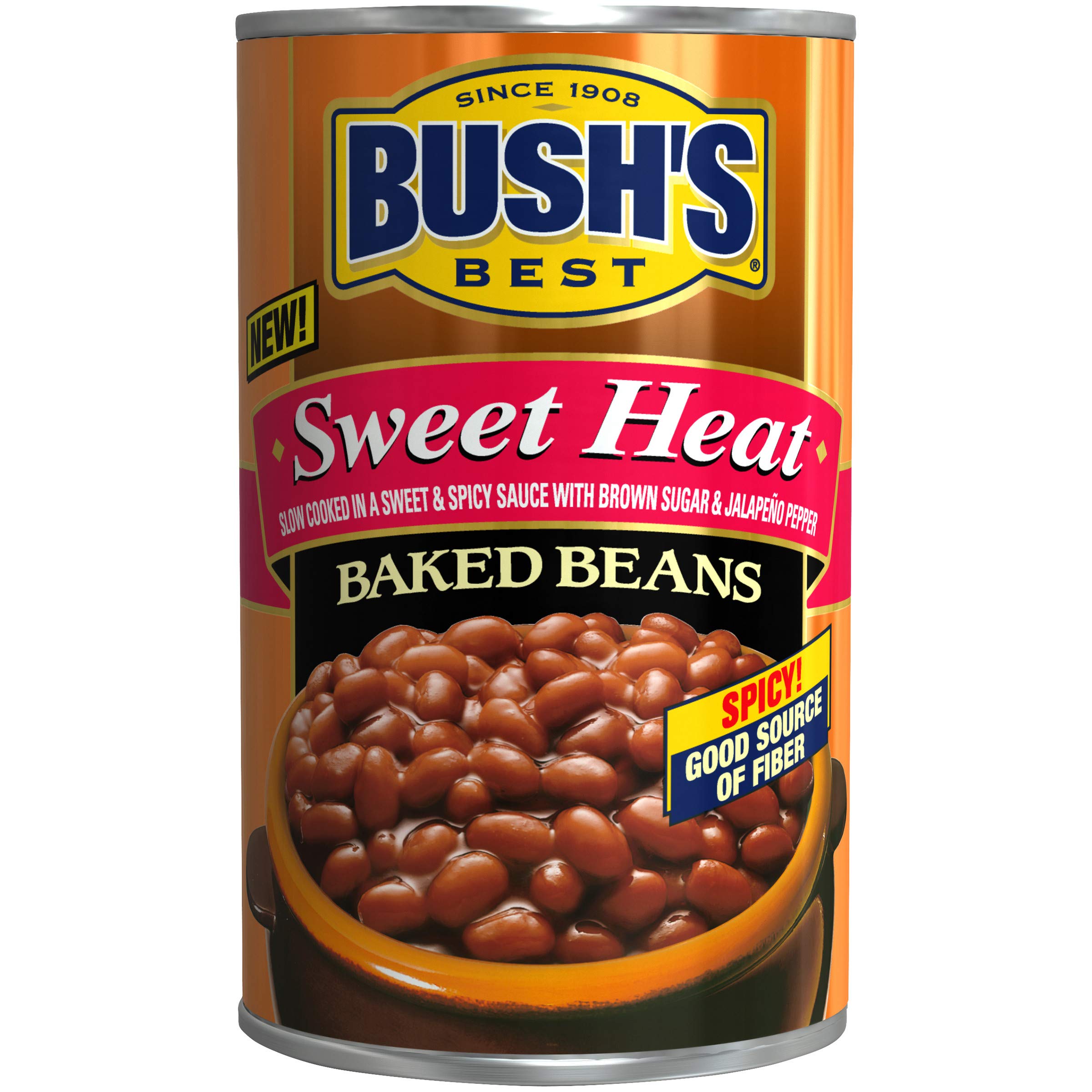 Buy BUSH'S BEST Sweet Heat Baked Beans, Sweet & Spicy, Canned Beans ...
