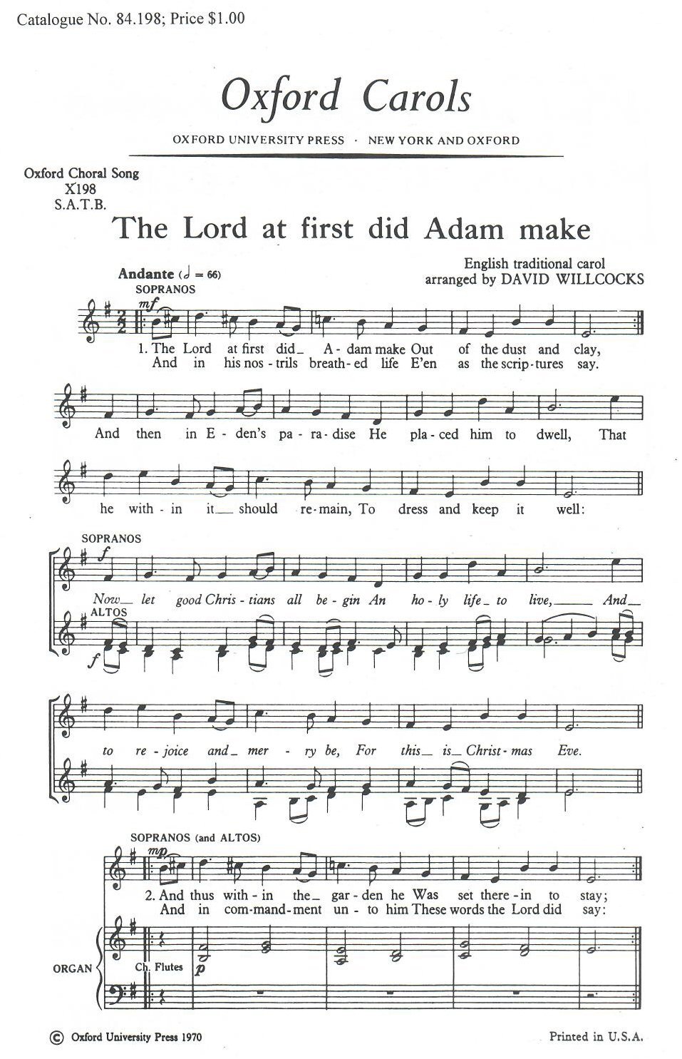 The Lord at First Did Adam Make: 9780193429994: Amazon.com: Books
