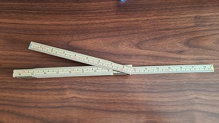 QWORK Folding Wood Rule, 6 FT 6 Inch Foldable Ruler with US and Metric ...