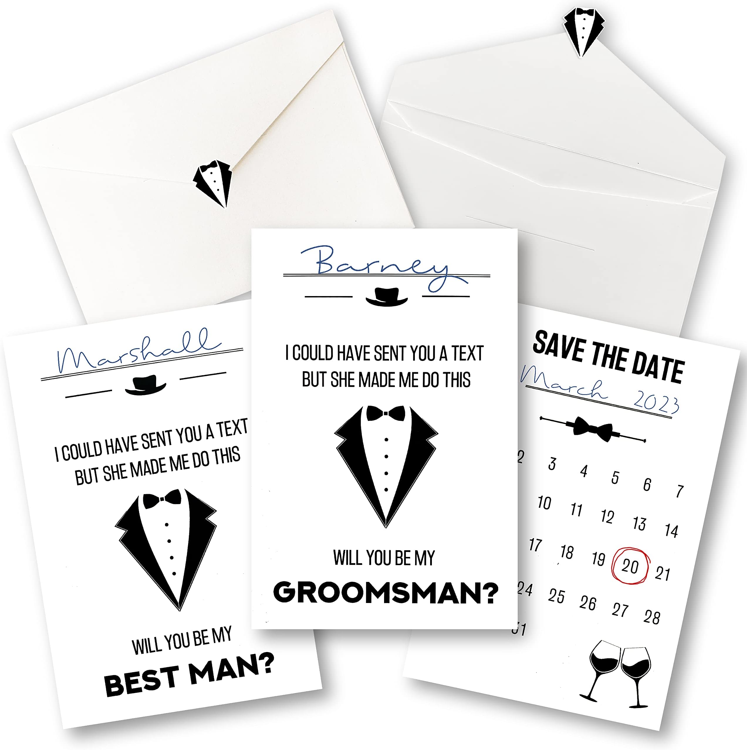 STOFINITY 10 Groomsmen Proposal Cards Set - 8 Will You Be My Groomsman ...