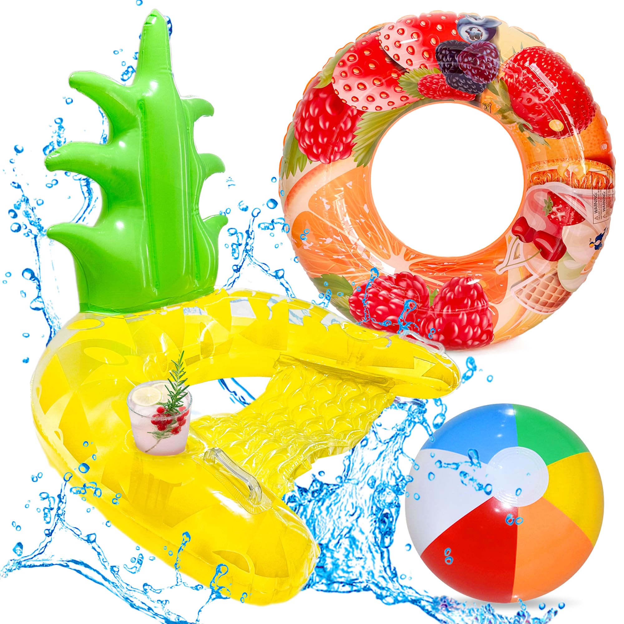 Lubibi Inflatable Pool Float Set, 3pcs Swimming Pool Inflatables with ...