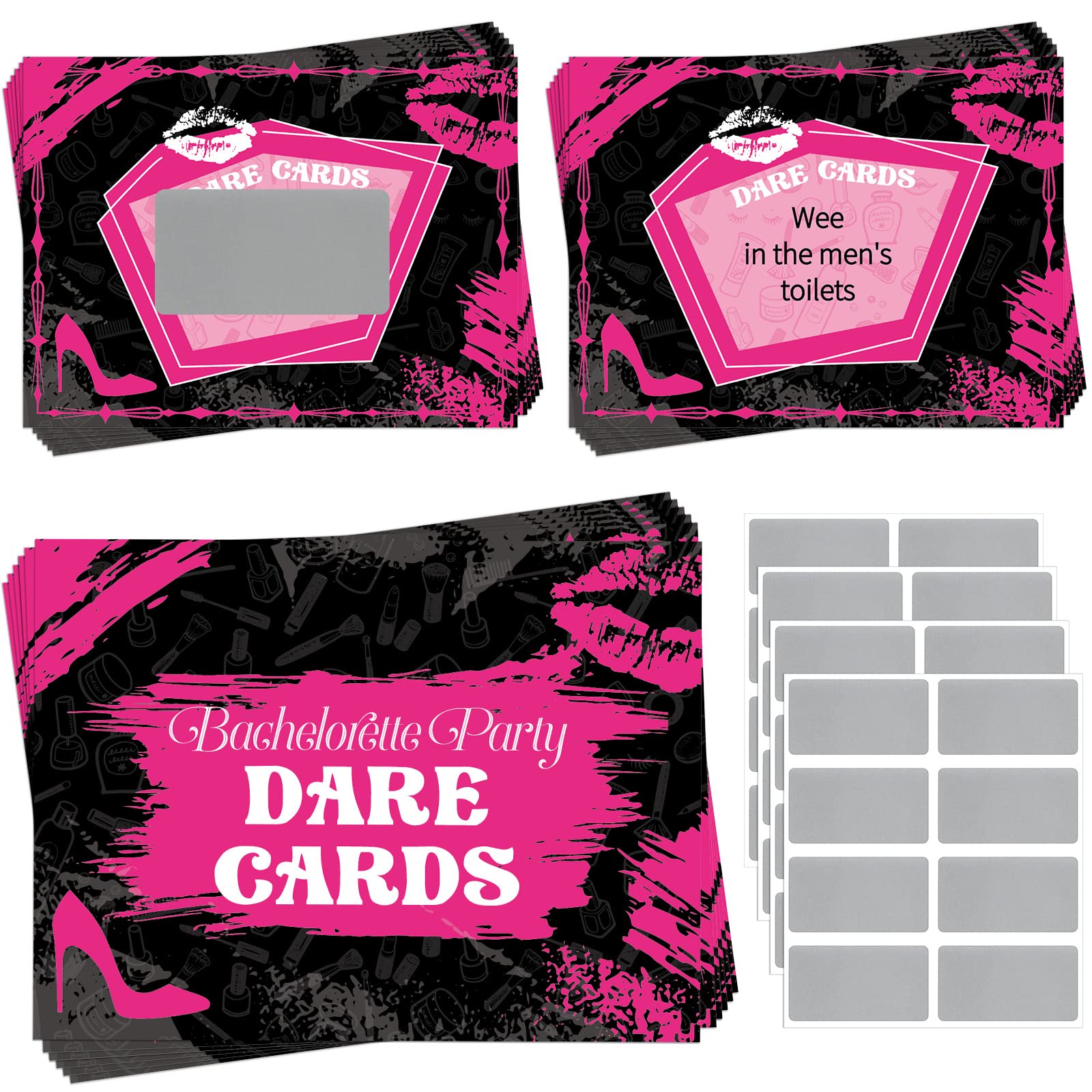 Amazon.com: 35 Pieces Girls Single Party Dare Cards Scratch Off Night ...