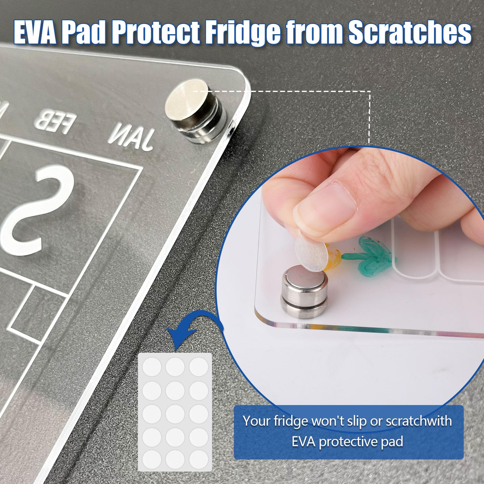 Snapklik.com : Acrylic Magnetic Dry Erase Board For Fridge, Magnetic ...
