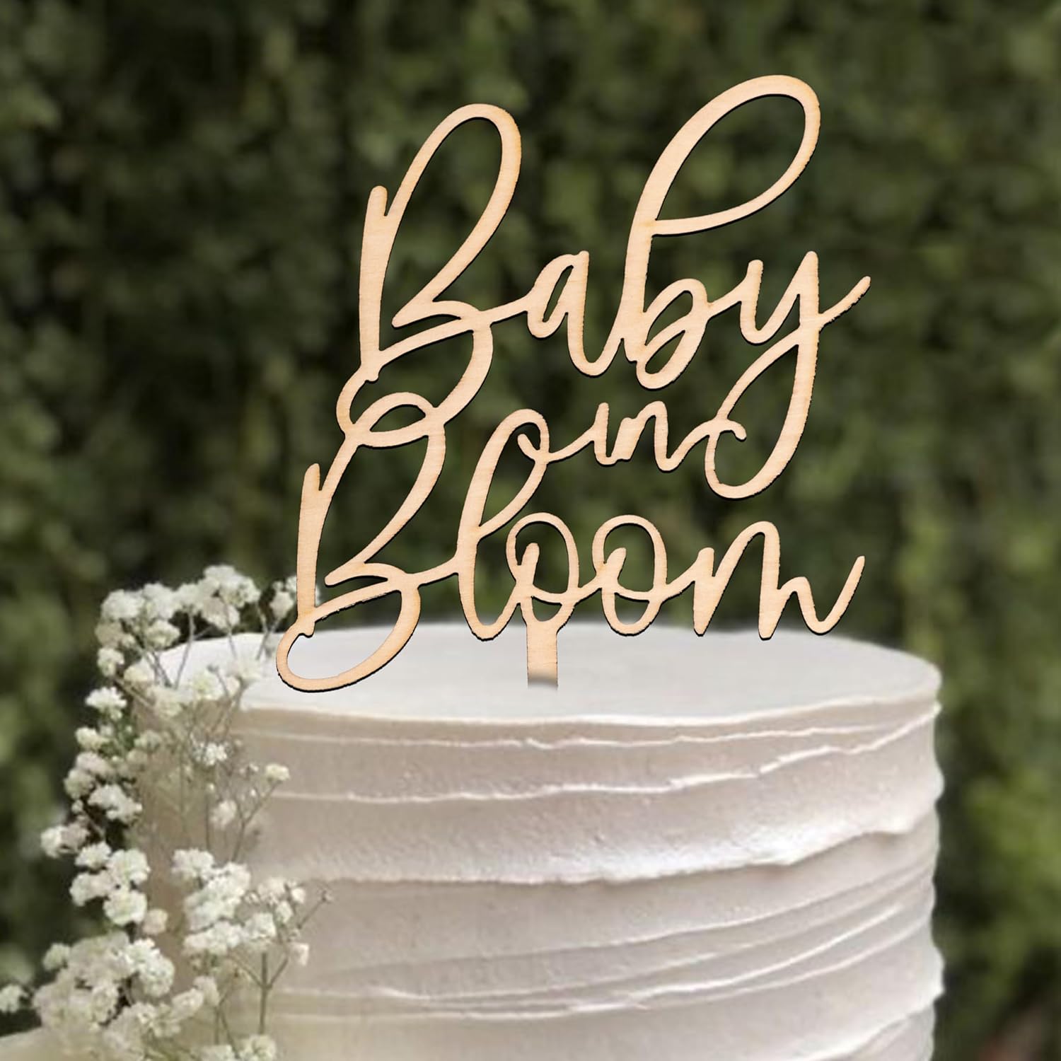 Amazon.com: ZAIBIANHAO Baby in Bloom Cake Topper,Baby Shower Cake Sign ...