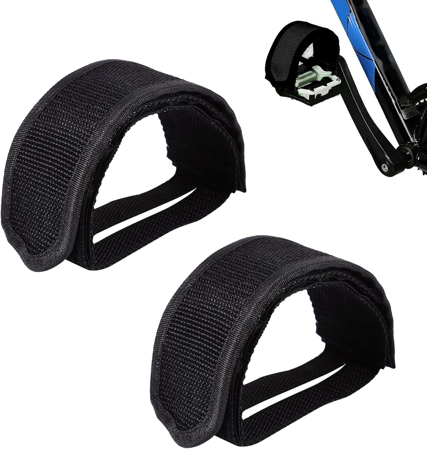 2 Pcs Bike Pedal Strap, Adjustable Anti-Slip Double Adhesive Cycling ...