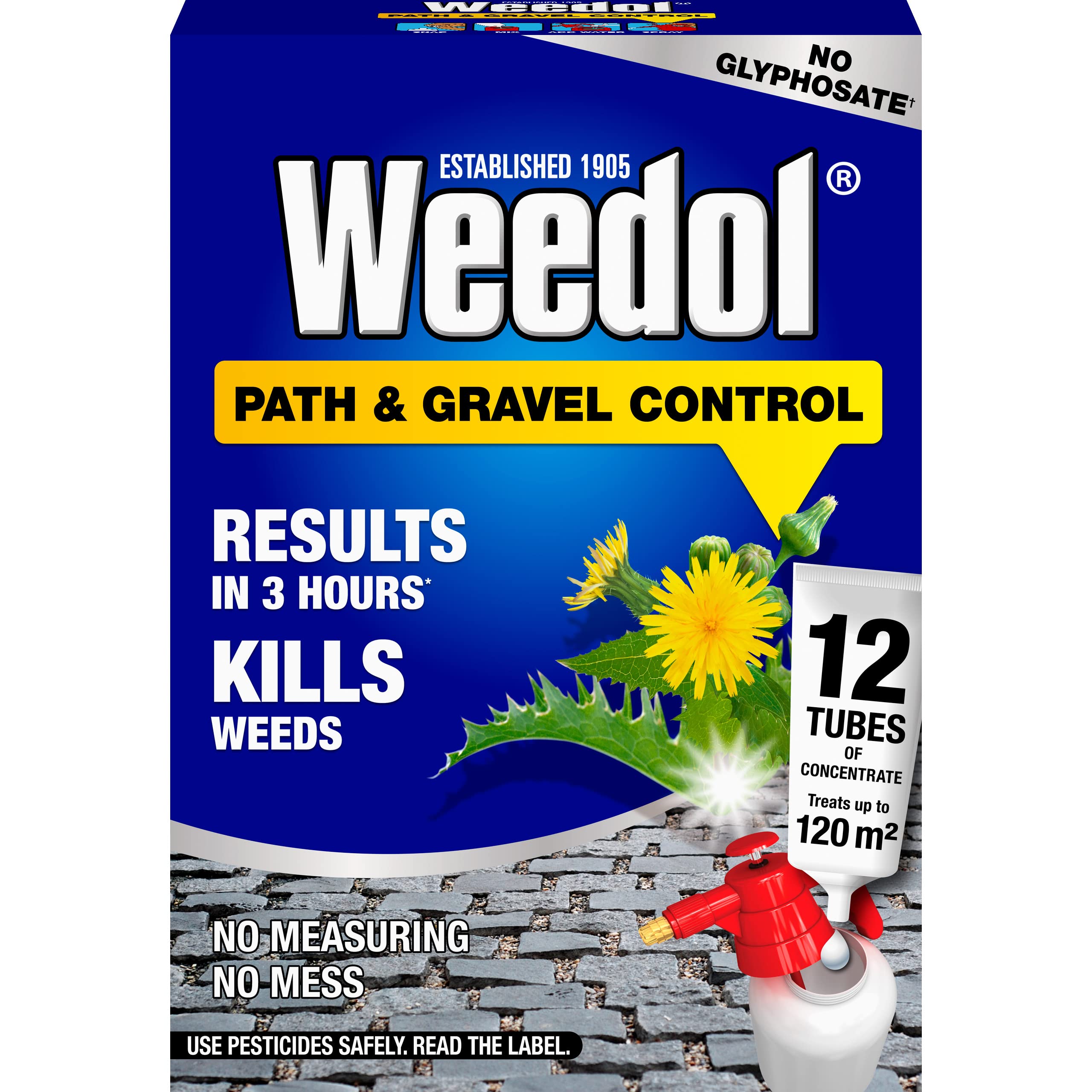 Weedol Path Weed Killer Liquid Concentrate 12 Tubes Treats 120m2 Garden ...