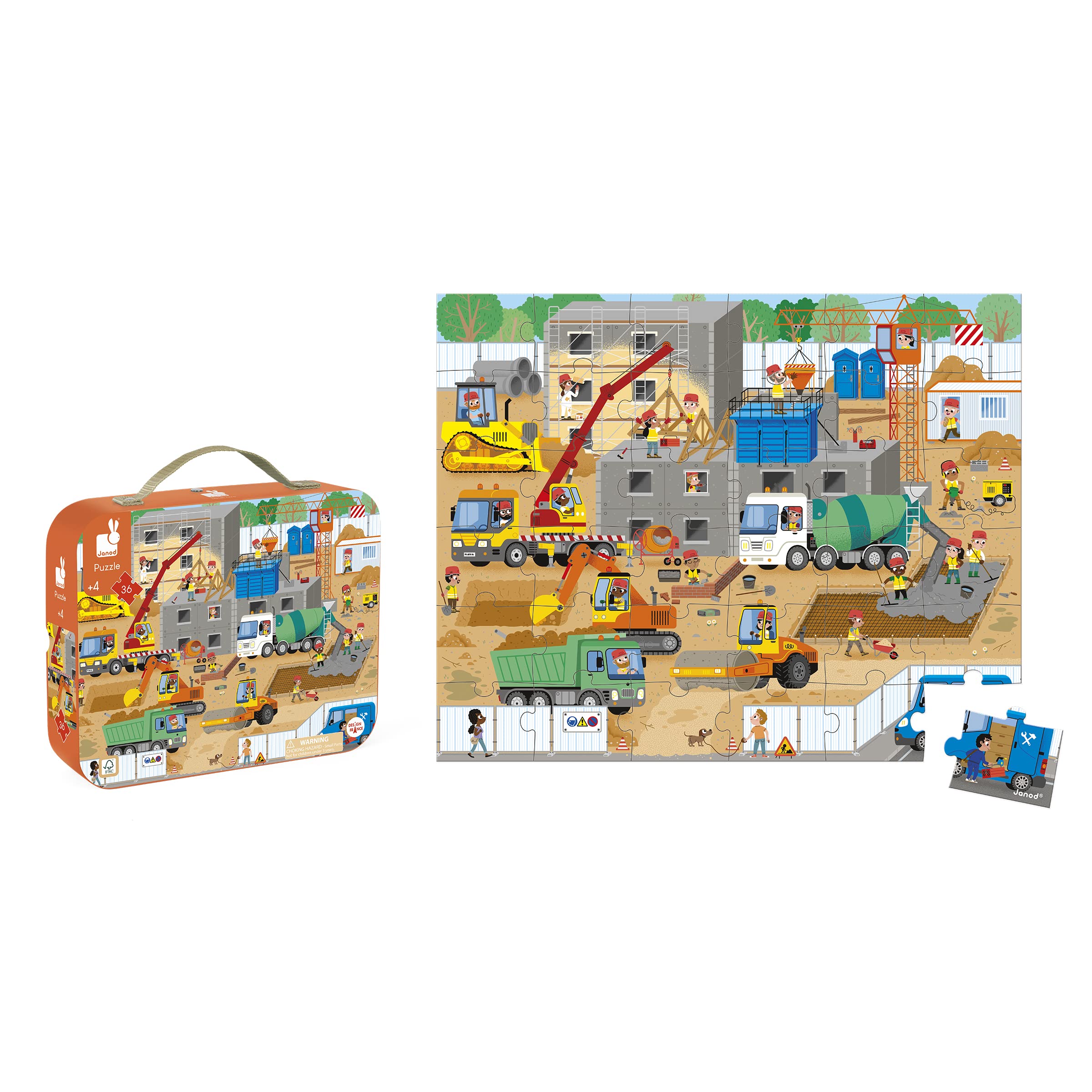 Snapklik.com : Janod - 36 Piece Childrens Jigsaw Puzzle - Ages 4-8 ...