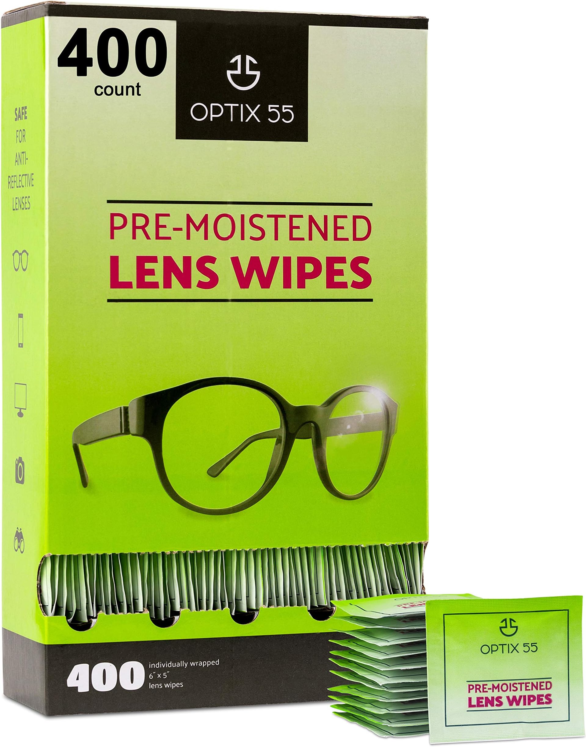 Amazon.com: Glasses Wipes Lens Cleaner - Lens Wipes for Eyeglasses ...