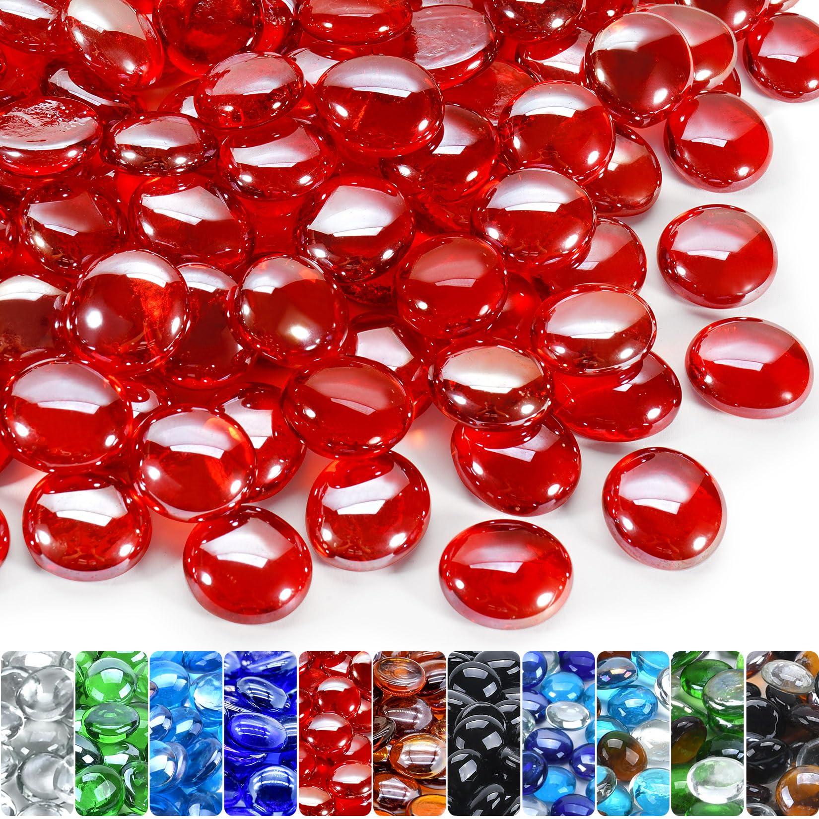 Snapklik.com : GasSaf Red Fire Glass Beads For Outdoor Fire Pit ...