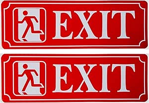 eSplanade EXIT Sign Sticker Decal - Easy to Mount Weather Resistant ...