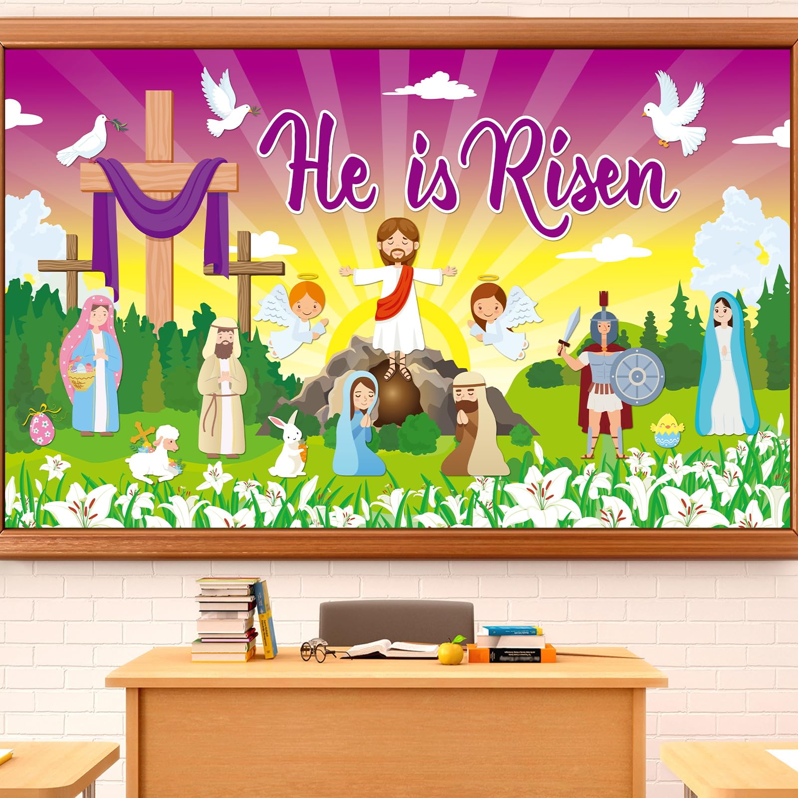 Snapklik.com : Gisgfim Easter He Is Risen Bulletin Board Decorations