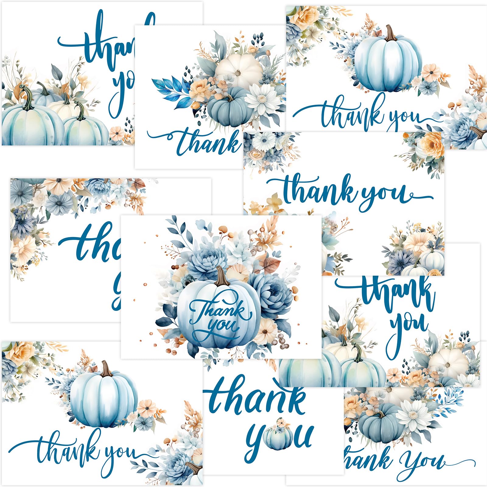 Amazon.com : Fancy Land Thanksgiving Thank You Cards Pumpkin Fall Baby ...