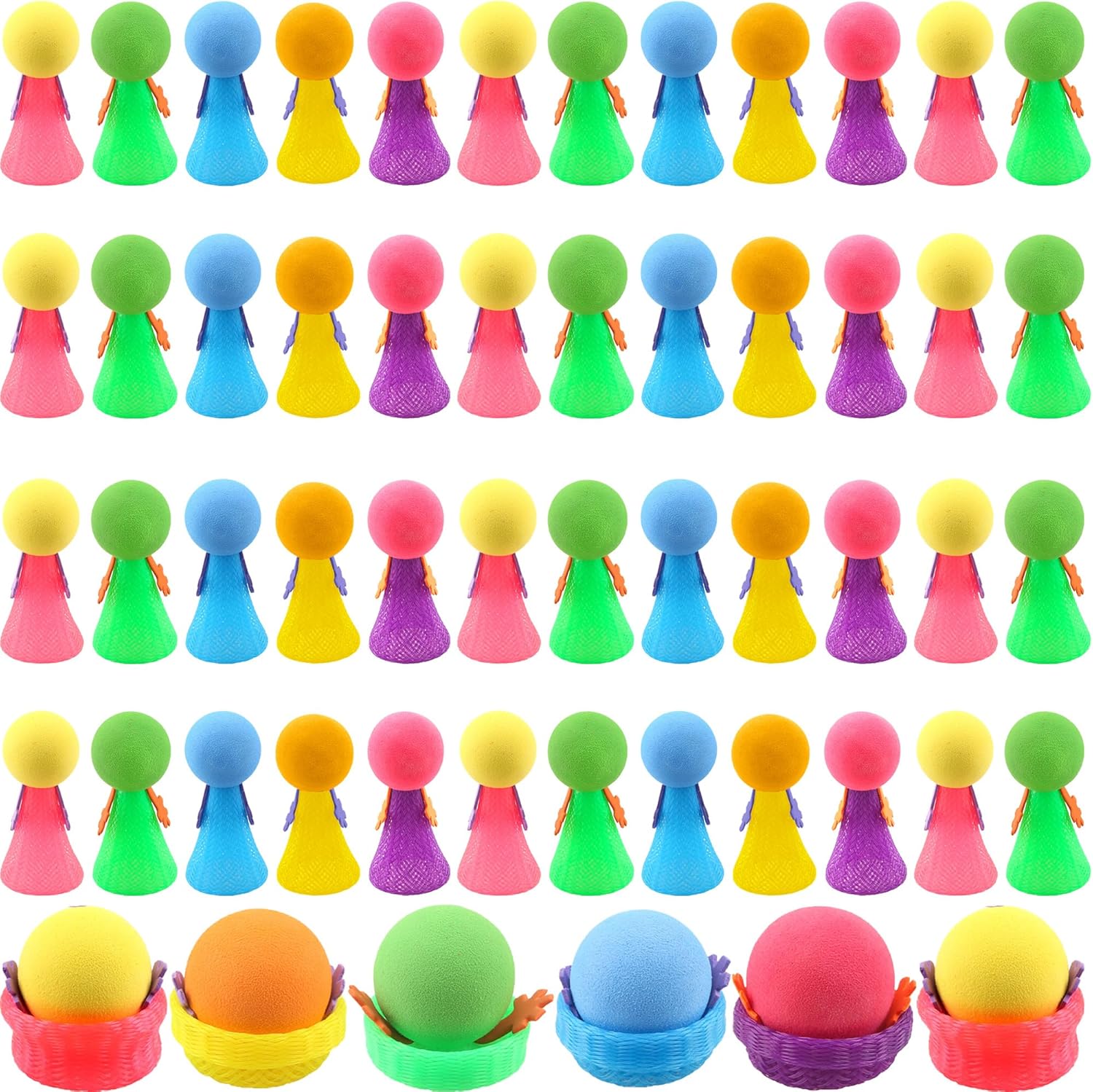Amazon.com: Cagemoga 54 Pieces Jumping Spring Toys Colorful Cute Popper ...
