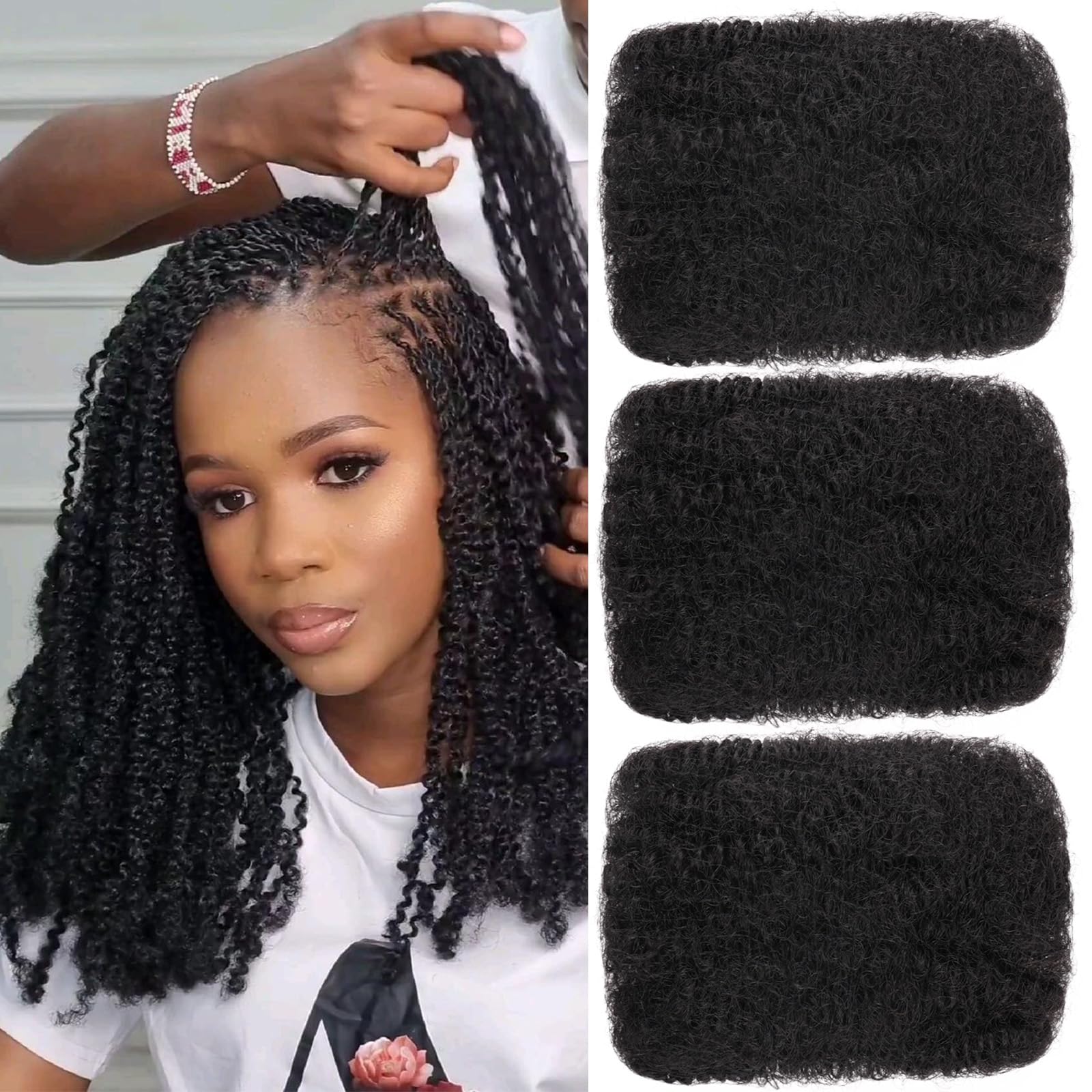 Amazon.com : Xtrend Afro Kinkys Bulk Human Hair For Dreadlocks ...