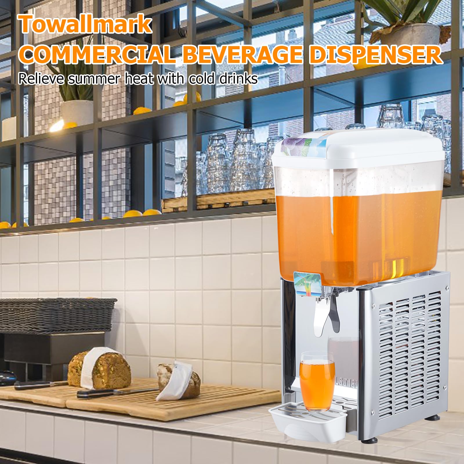 Snapklik.com : Commercial Beverage Dispenser, Towallmark 1 Tanks 4.75 ...
