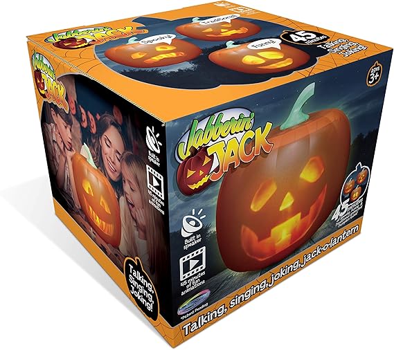 Amazon.com: Mindscope Jabberin' Jack Talking Animated Pumpkin with ...