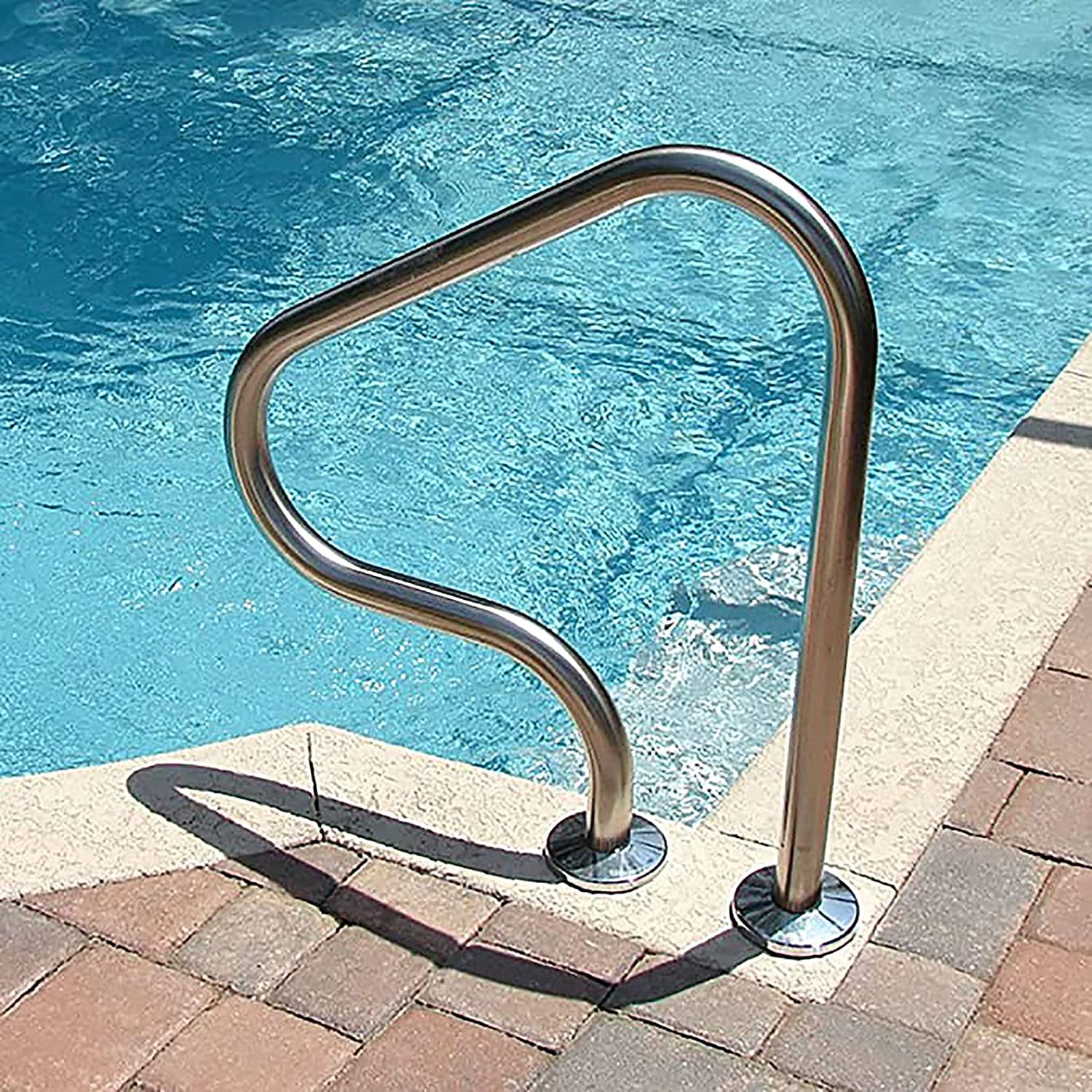 Buy 3-bend Safety Stair Pool Handrail, Inground Swimming Pool Entry ...