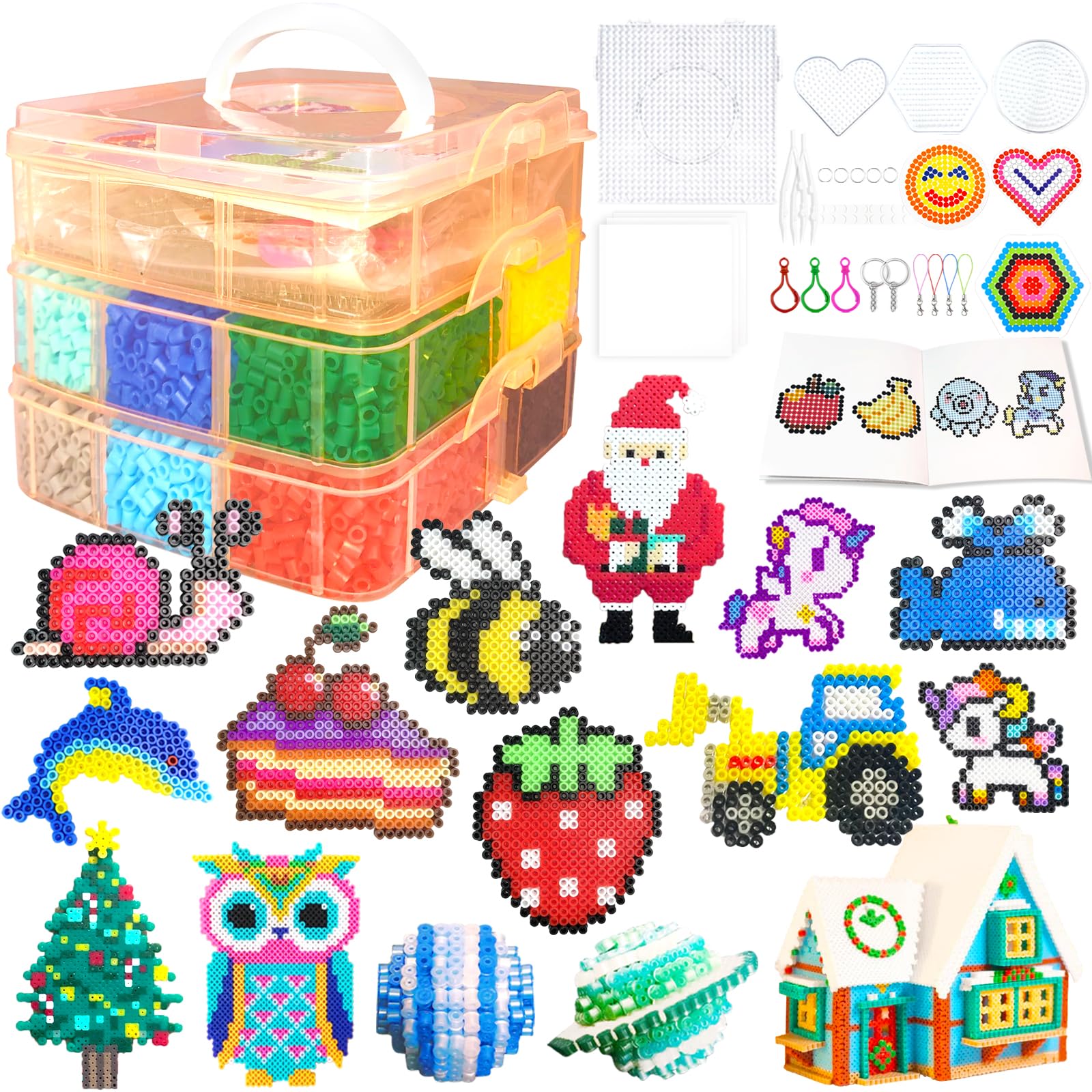 Fuse Beads Kit for Kids - 11000 Fuse Beads, 20 Colors 5mm Beads Craft ...