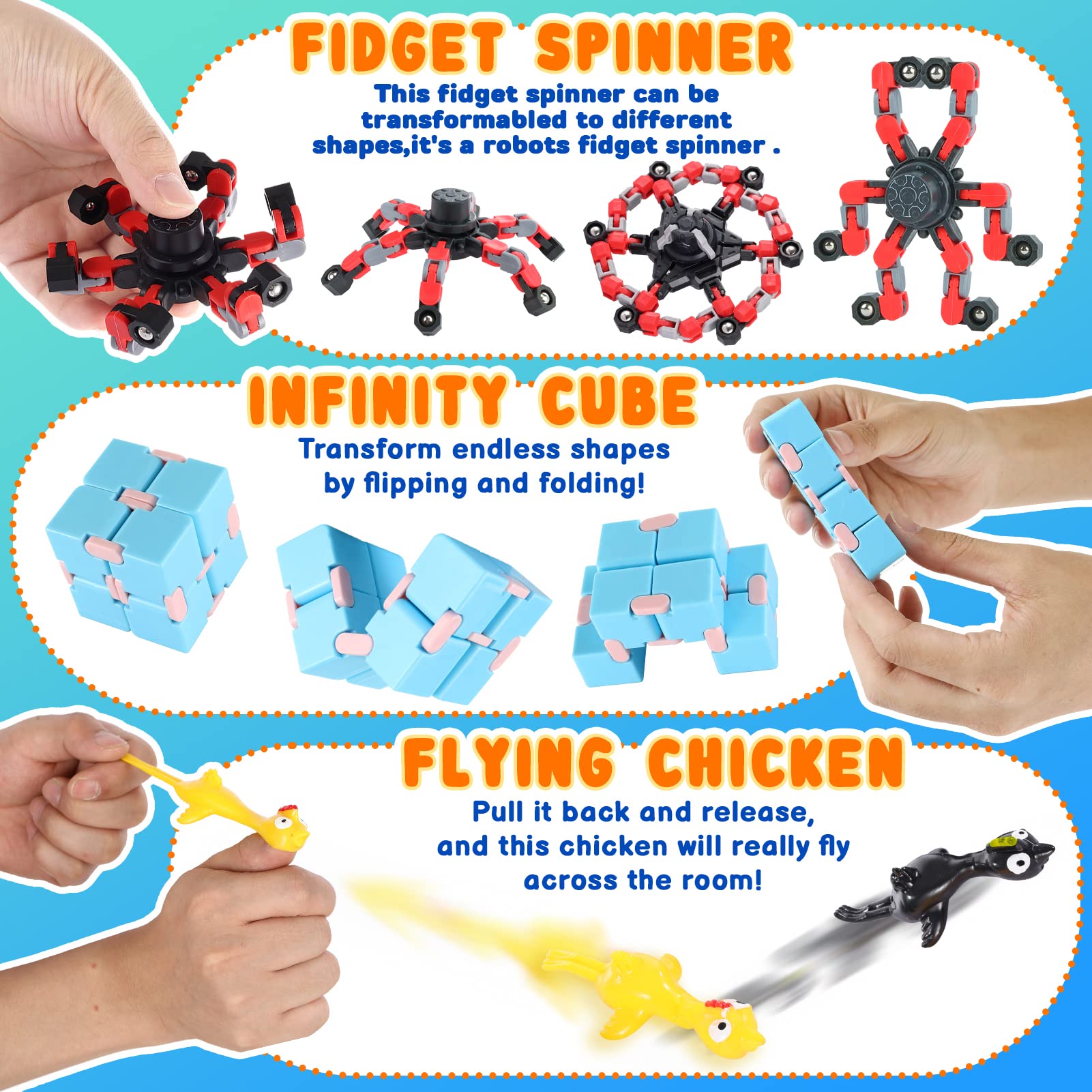 Buy Fidget Toys 100 Pack,Big Pack Small Toys Set 100pcs for Kids,Fidget ...