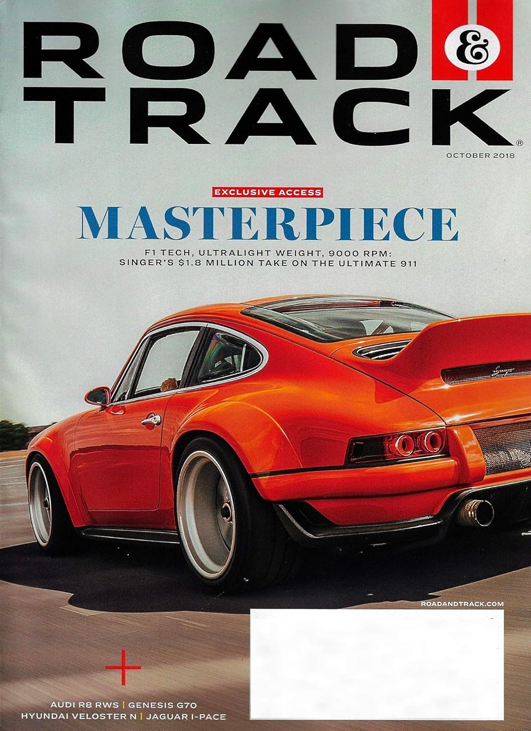 ROAD & TRACK Magazine October 2018 SINGER PORSCHE 911, DAJIBAN, Genesis ...