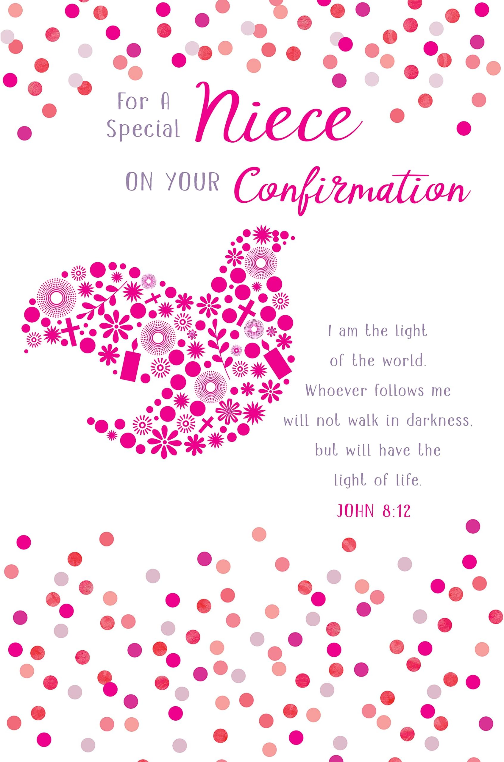 ICG Special Niece Confirmation Congratulations Card for Girls - Dove of ...