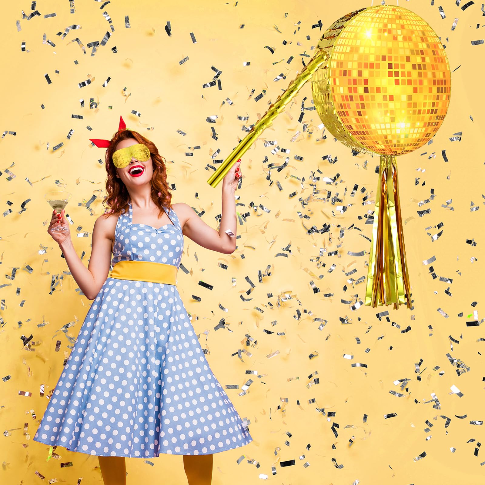 Snapklik.com : Aoriher Disco Party Pinata 80s 90s Roller Skating Pinata ...